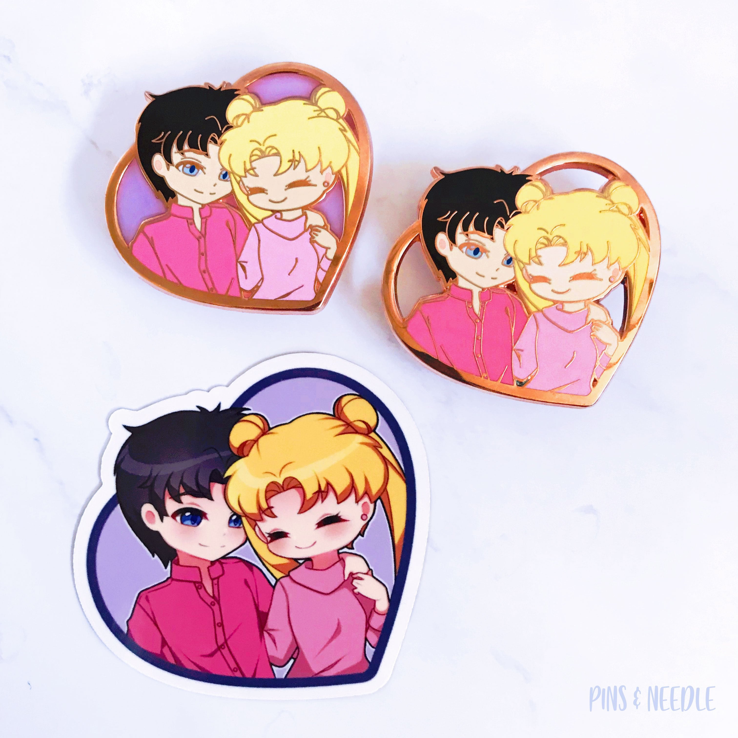Pins & Needle | Usako x Mamo | Anime OTP Series ONE | Hard Enamel Pin